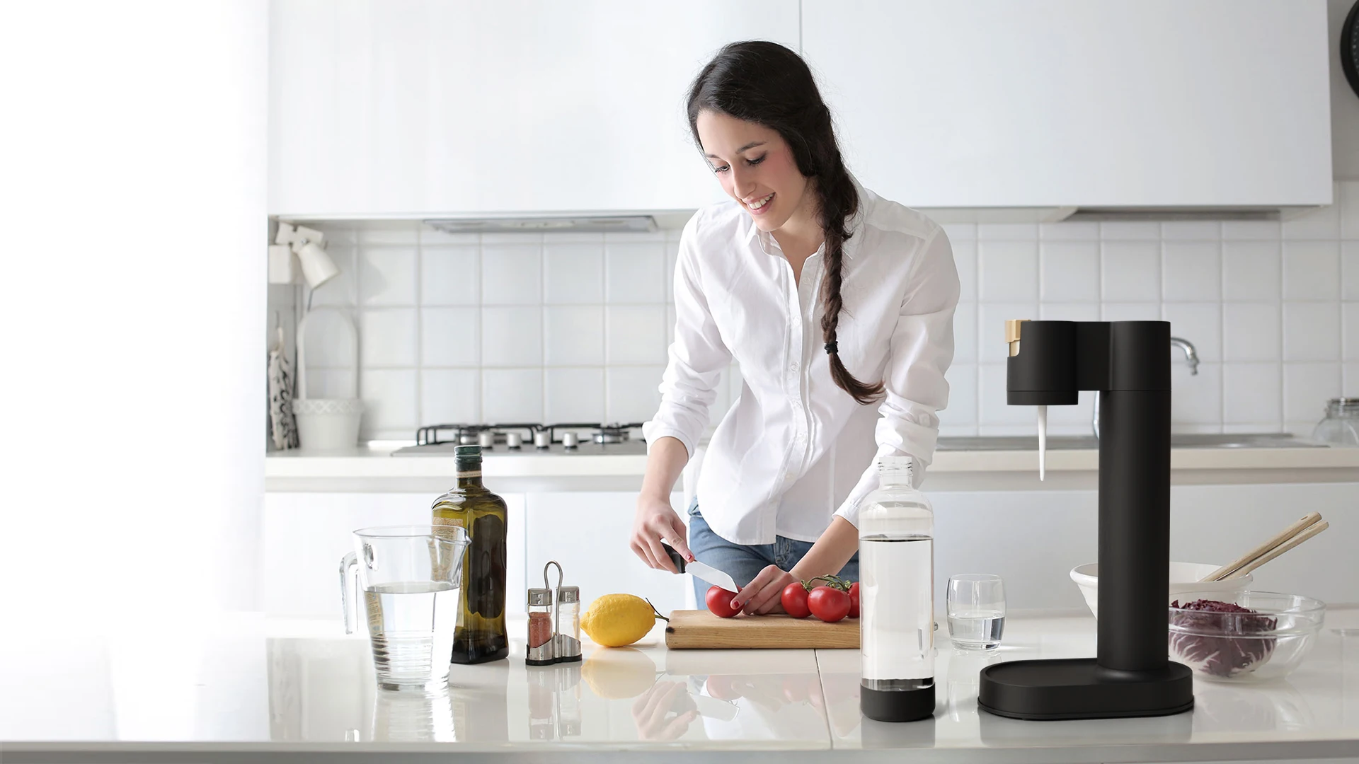 Sparkling Water Maker Seltzer Fizzy Water Maker Soda Machine With 1l ...