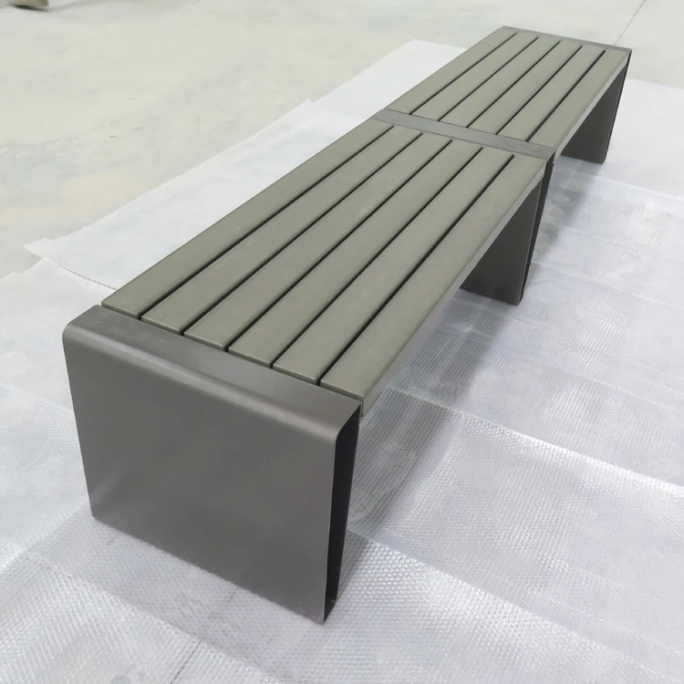 Public Patio Wpc Wood Garden Park Bench Seat Outdoor Modern Wooden ...