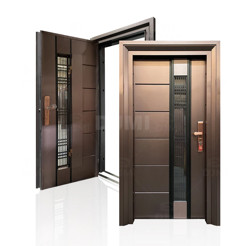 European luxury house modern villa main door with long handle steel ...