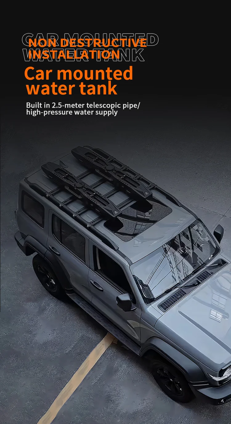 Outdoor Camping 26L Off Road Water Storage Car Roof Top Mounted Camping ...