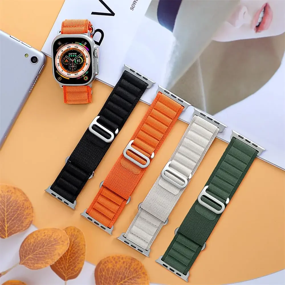Smochm Alpine Loop Nylon Strap Smart Watch Bands Accessories With Metal ...