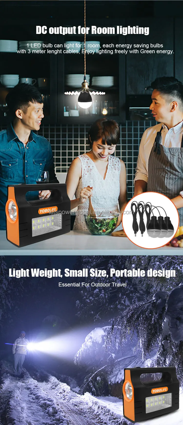 Yobolife Solar System Lighting - Reliable Small Solar Kit