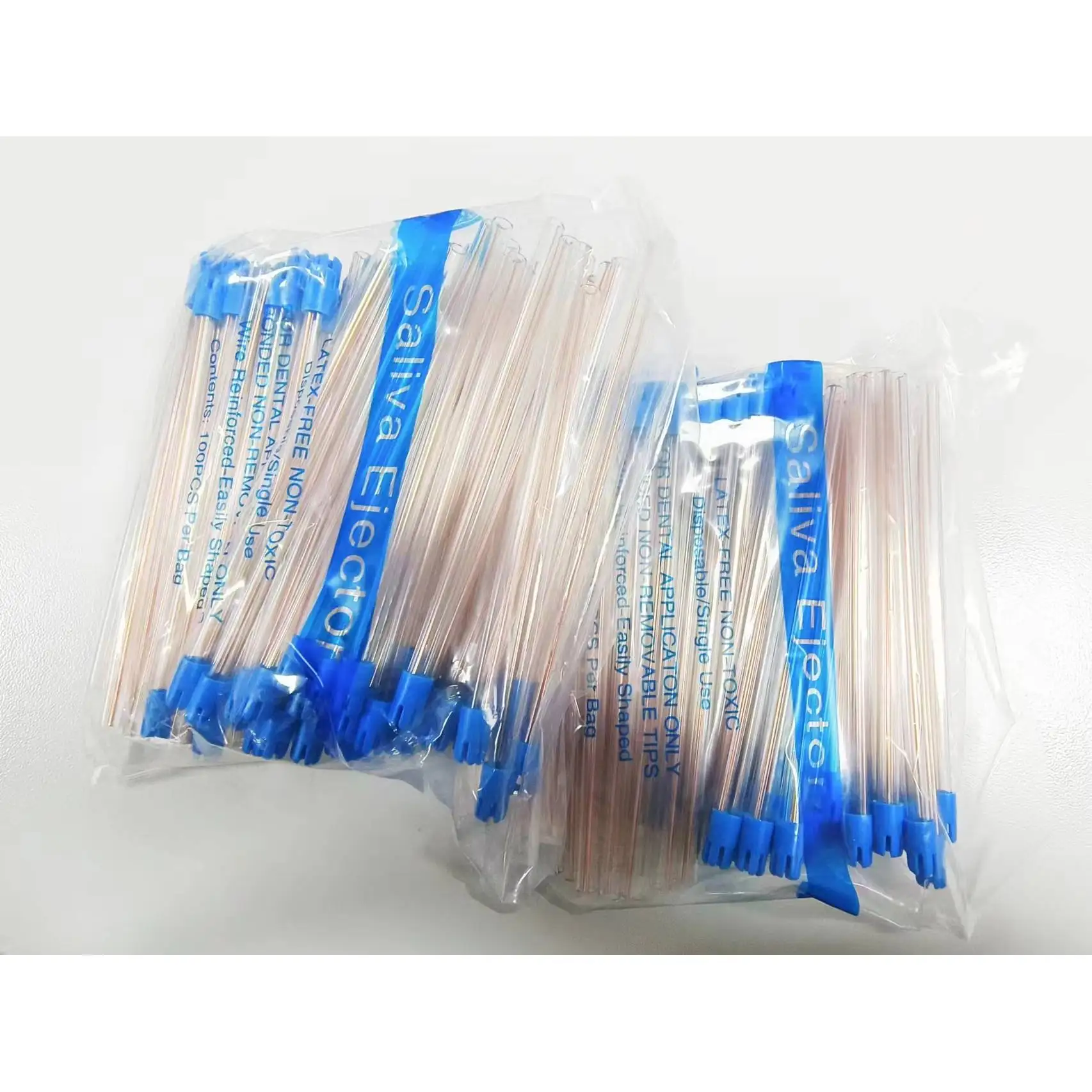 Non- Removable Saliva Ejector / Suction Tips With Copper Wire 14.7cm ...