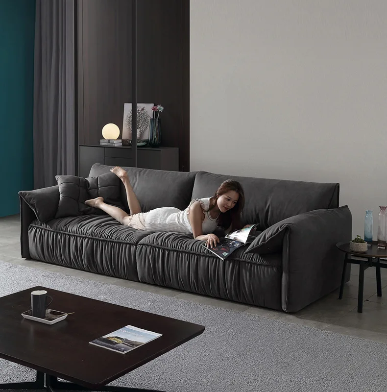 Minimalist Fabric Sofa Nordic Style Large and Small Apartment Type ...