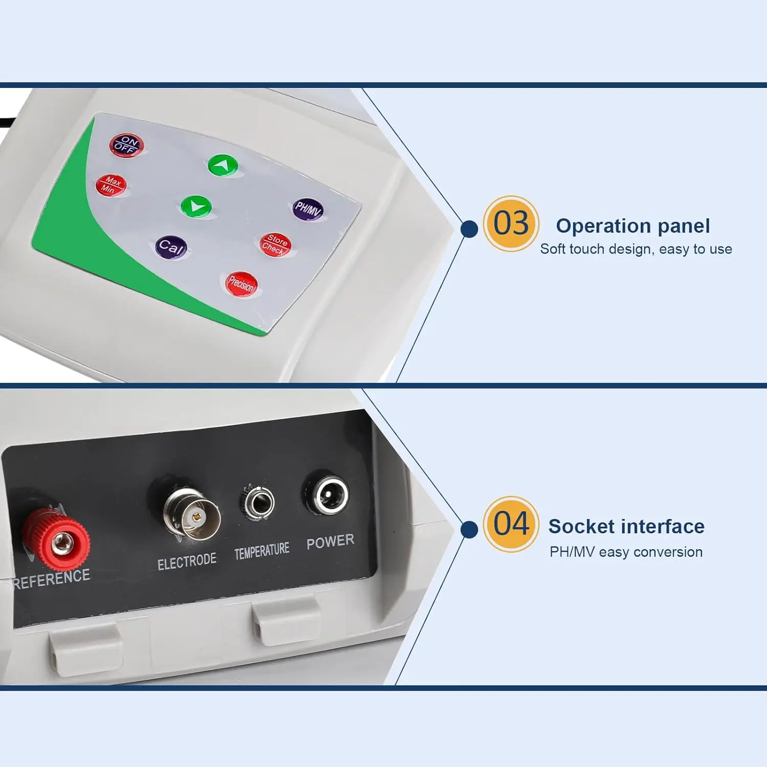 Lab Benchtop pH Meter - Digital Bench Top pH Meter and Electrode ...