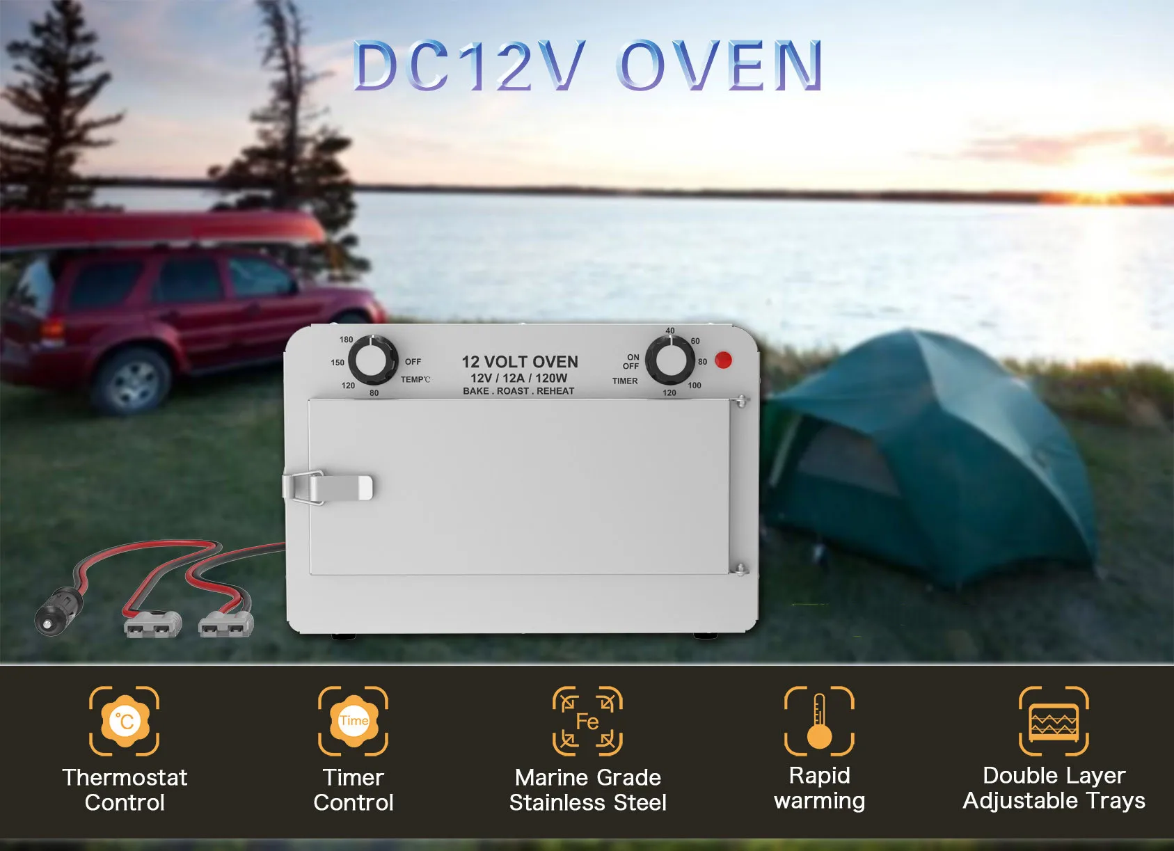 12v Portable Car Electric Oven 12 Volt Ovens For Truck Camping Outdoor ...