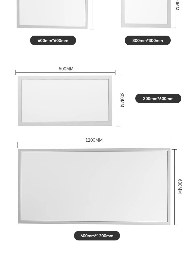 Ceiling Recessed Led Panel Light White / Silver Aluminum Flat Frame ...