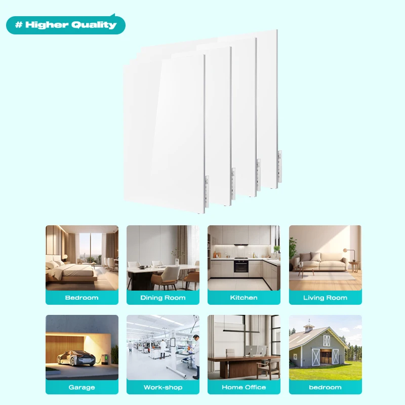 Wifi Carbon Crystal Black 24H Timer 600W White 500W IP24 Glass Surface ...