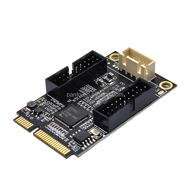 Panto Mini Pcie Card Adapter Dual Usb3.0 19pin Male To Mini Pcie ...