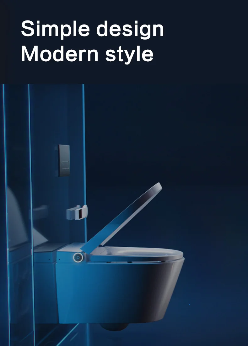Jomoo Wall Hung Mounted Smart Toilet Automatic Lid Open Intelligent Temperature Control Smart ...