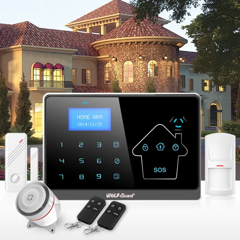 Landline Wired Gsm+pstn Smart Home Security Alarm System With Contact ...