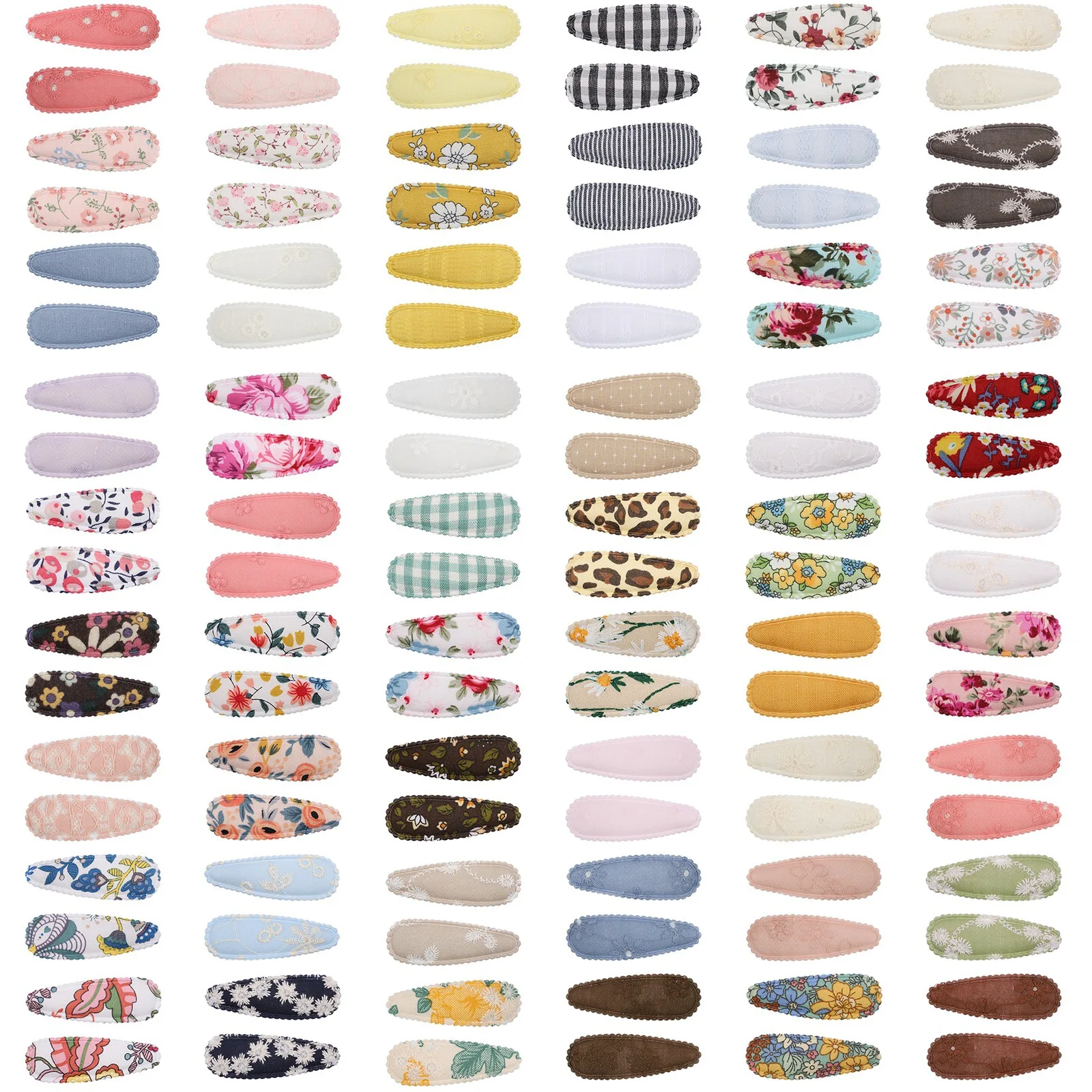 Xiximi Handmade Sweet Girls Embroidery Hair Clips Baby Snap Clips ...