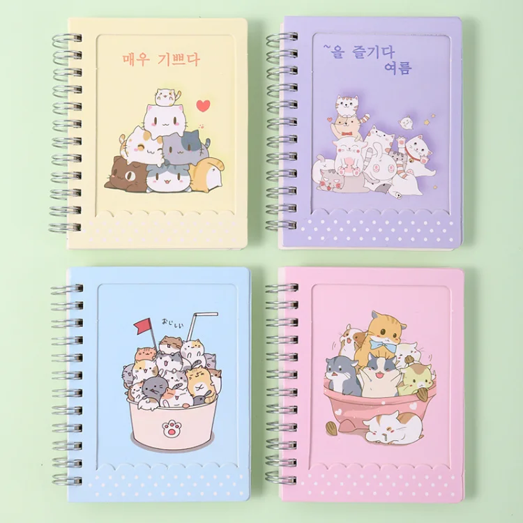 Cute Cartoon Shape Coil Book Inlaid Cartoon Cover Horizontal Notebook ...
