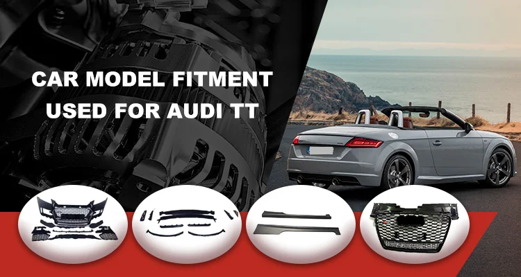 Ttrs Body Kit Front Bumper Honeycomb Grill For Audi Tt Ttrs Body Kit ...