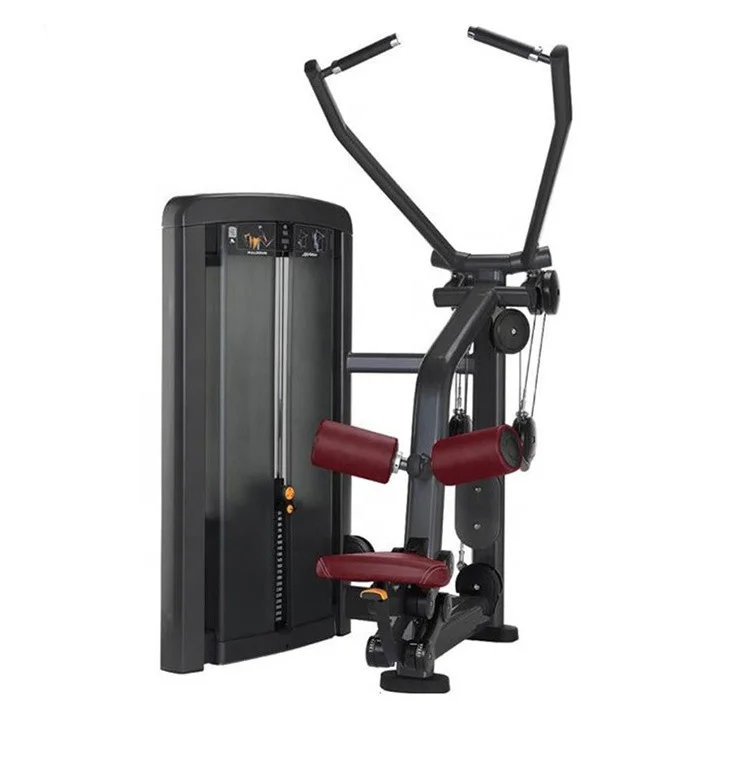 Gym fitness high pull arm exercise back extension lat pull down machine ...