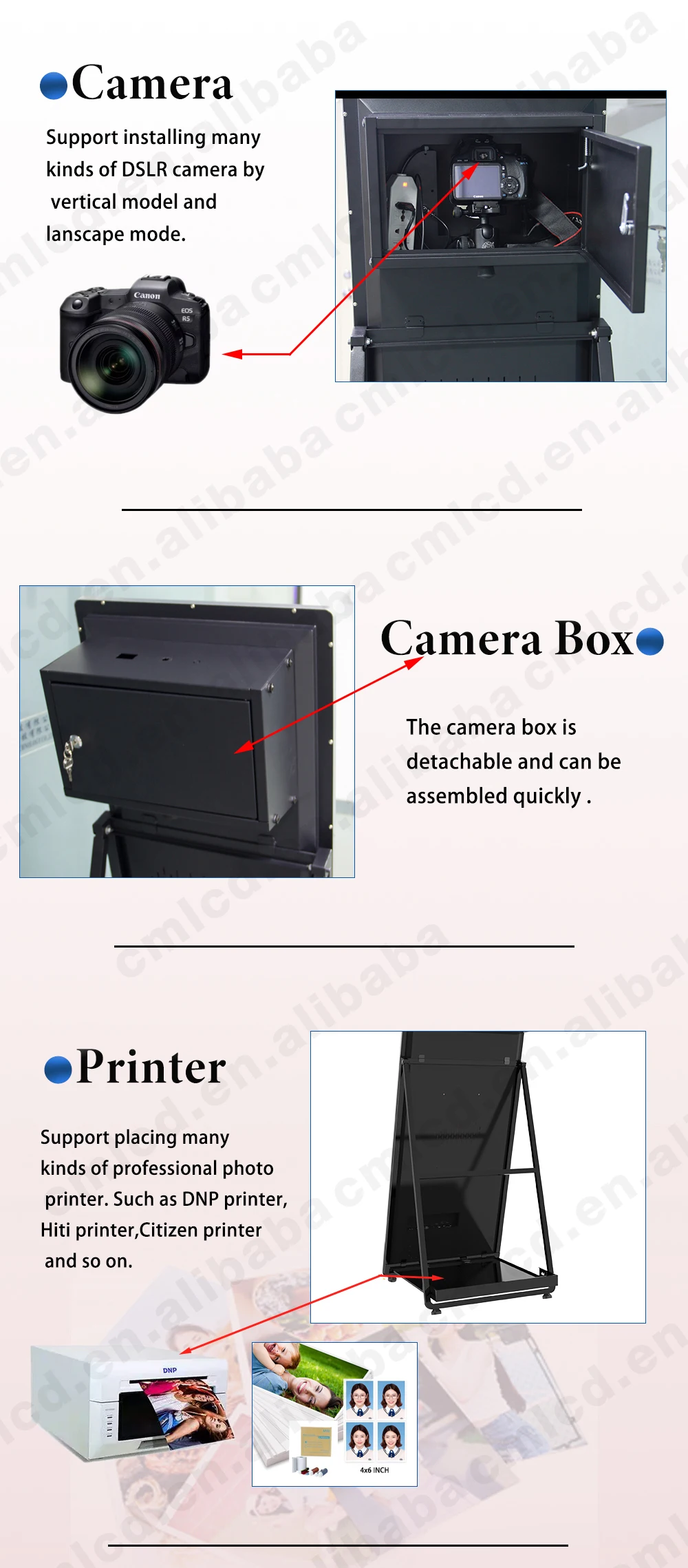 72" Full Length Mirror Photo Booth 42" Touch Screen Monitor Built-in ...