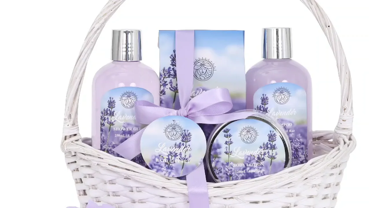 Luxurious Bath Spa Bathroom Baskets Kit Private Label Shower Gel Bath ...