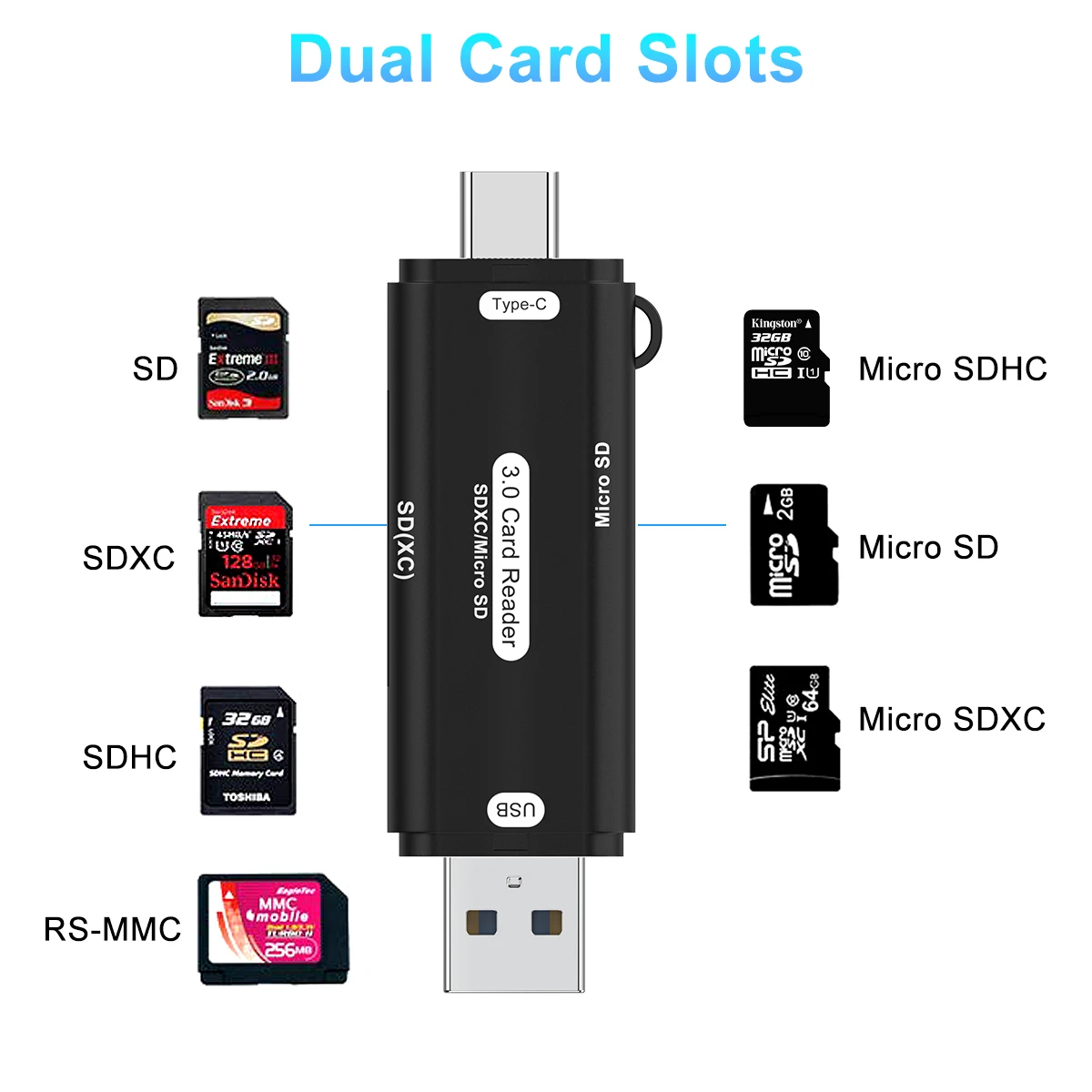 Walmart Top Selling Micro Usb Otg Adapter Usb 2.0 Portable Memory Card ...