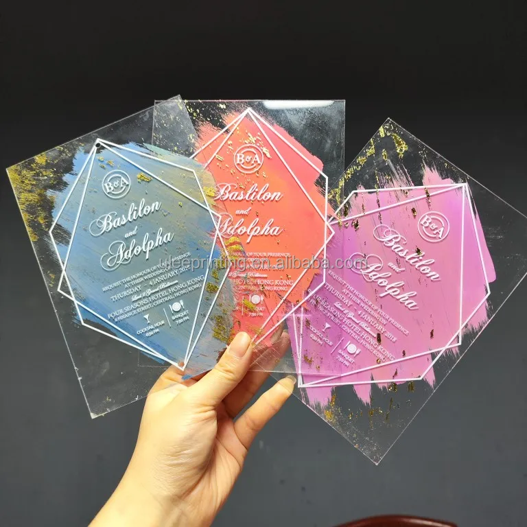 Custom Printed Logo Plastic Clear PVC Transparent Digital Business Card ...