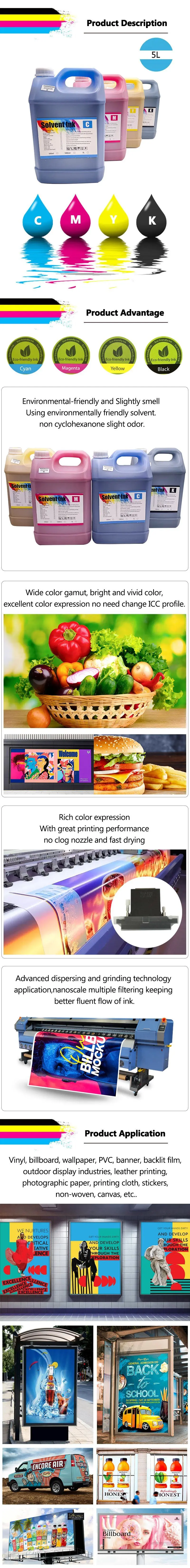 KM512i Solvent Ink 30PL for Banner Printing Fast Drying Outdoor Use ...