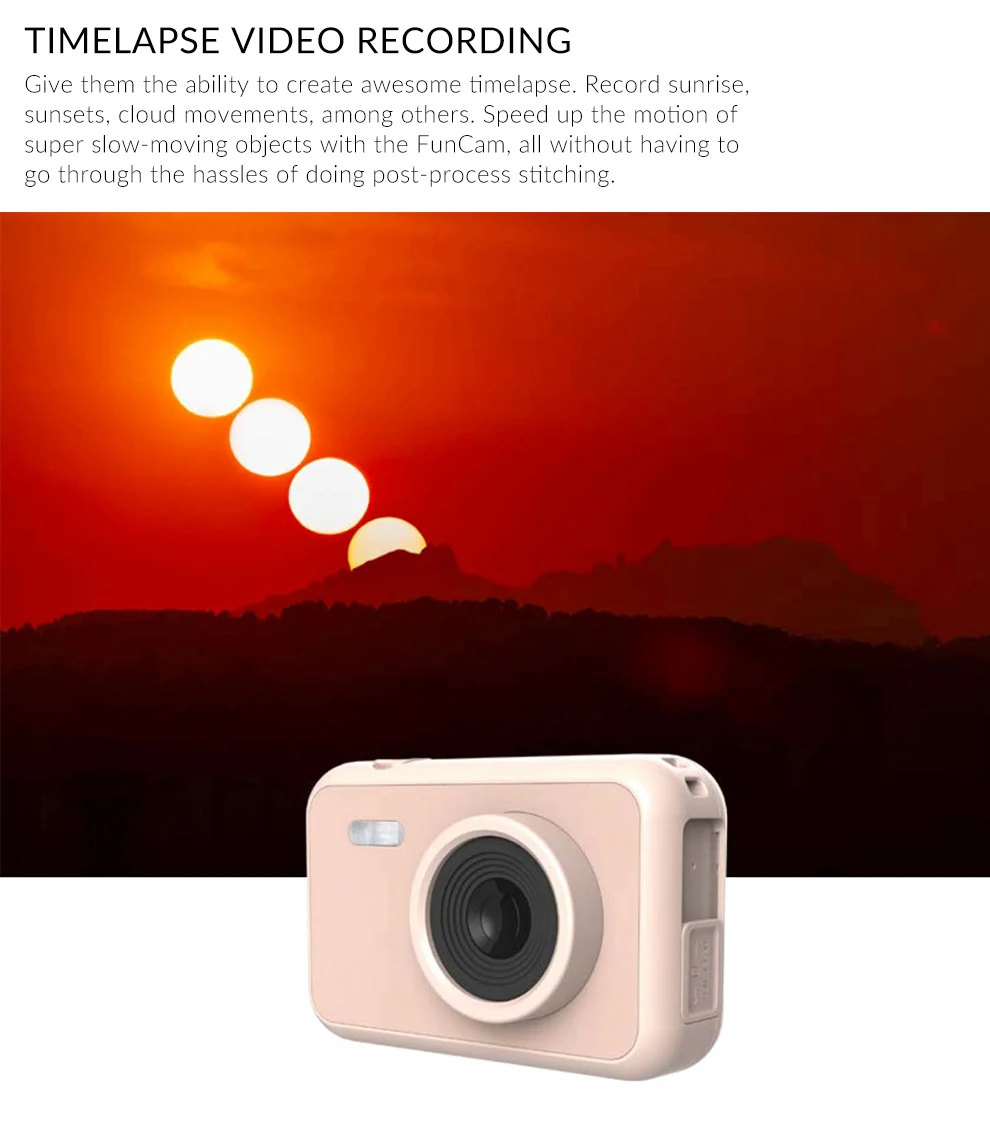 Cute Cartoon Kids Instant Camera Children Fun Digital Camera Built-in ...
