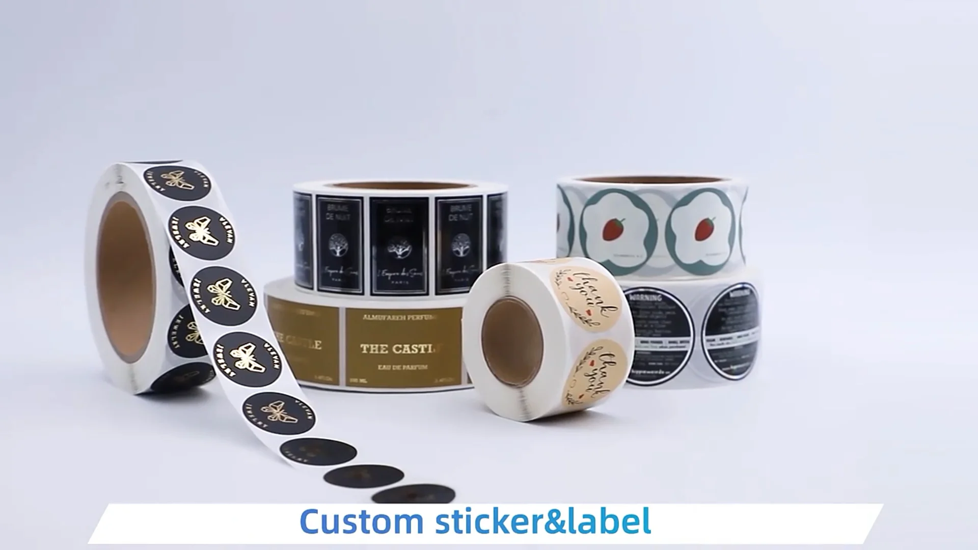 Custom Printed Logo Clear Packaging Labels Vinyl Waterproof Transparent ...