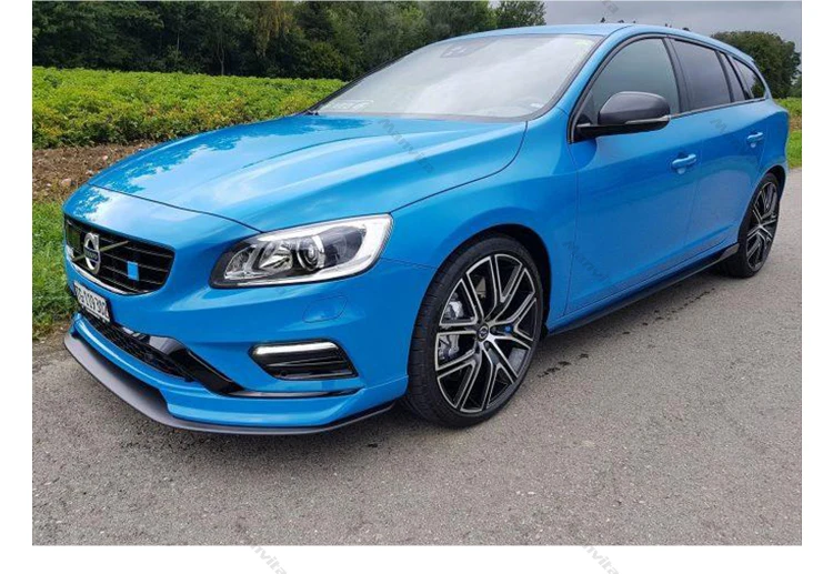 Carbon Fiber Body Kits Front Splitter Lip For Volvo V60 S60 Polestar ...