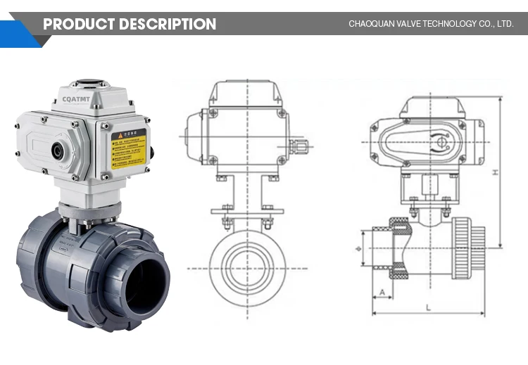 CQATMT Electric PVC Ball Valve - Reliable Control Solutions
