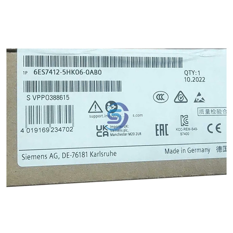 6es7412-5hk06-0ab0 Simatic Siemens Plc S7-400h/f/fh Cpu412-5h Pn/dp ...