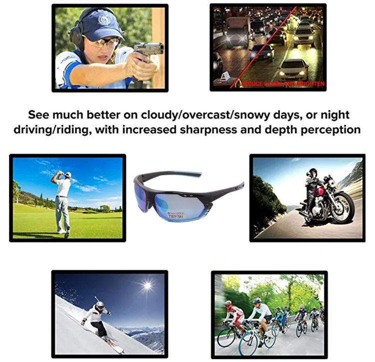 Distortion-Free Red Polycarbonate Lens Anti High Impact Gafas De Sol ...