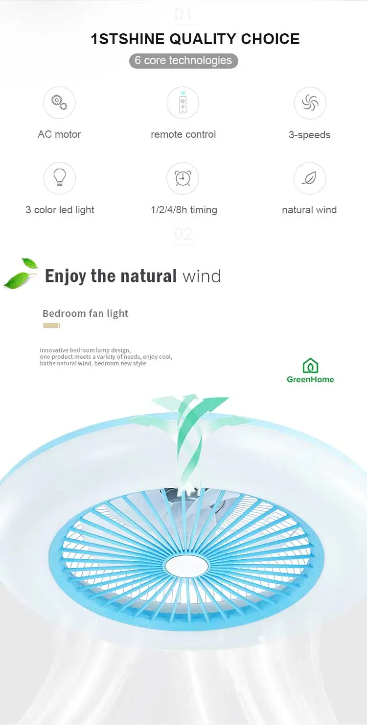 1stshine Led Ceiling Fan New Technology Products Bedroom Ceiling ...