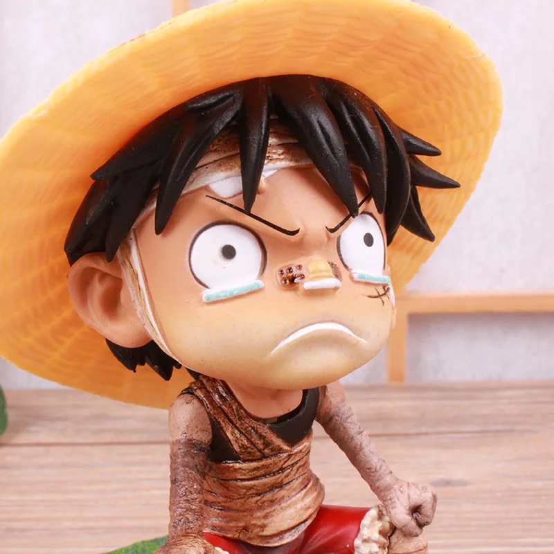 13cm Childhood Luffy Bandage Injury And Crying Scene One Piece Toys ...