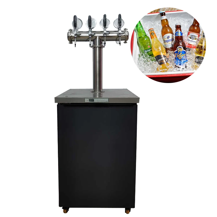 Bar counter type draught beer dispenser taps beer keg chiller/beer keg ...