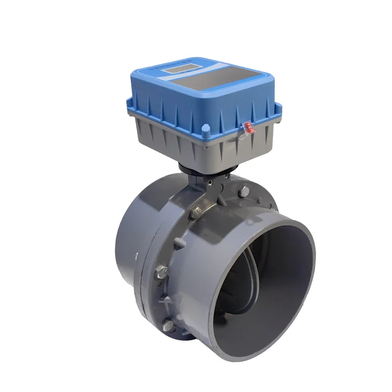 4-20ma Hot Melt Pvc Motorised Water Butterfly Valve Pn16 Solar Power ...