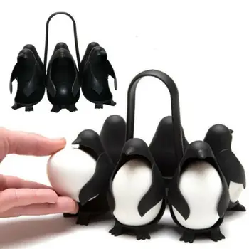 3-in-1 Penguin Egg Holder Organizer Rotate Boiled Eggs 6-gauge Steamer ...
