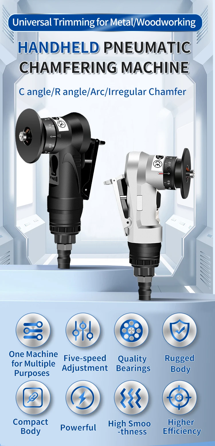 Automatic Mini Pneumatic Chamfering Machine Hand-held 45 Degree Arc ...