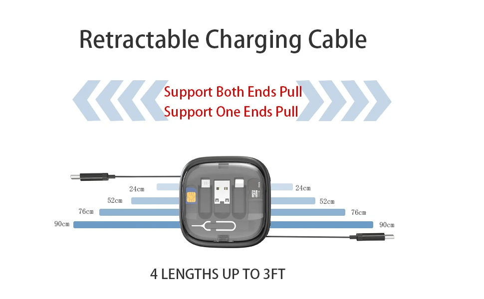 Multi Usb Adapter Retractable Charging Cable Kit Adapters Connectors ...