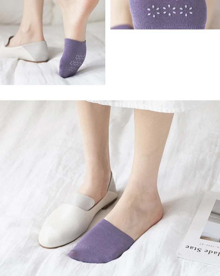 Summer New Design Half Sock Thick Breathable Cotton Anti-slip Socks ...
