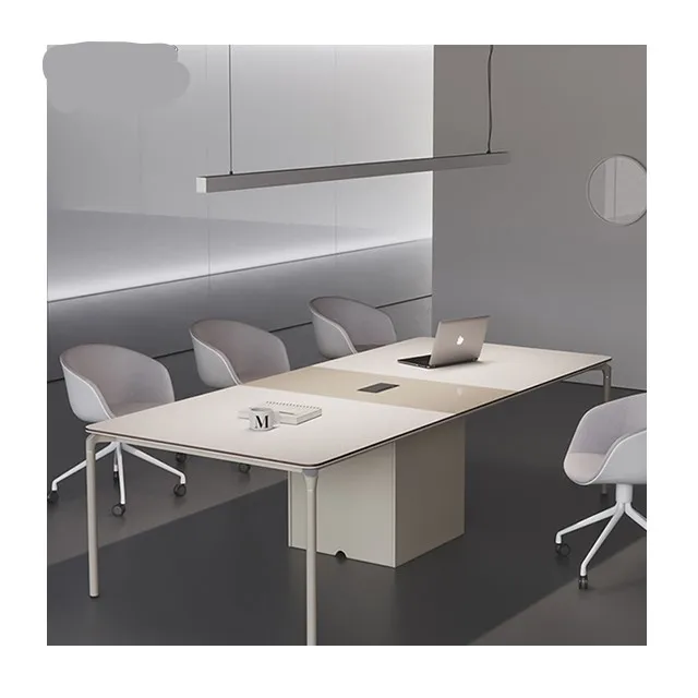 Conference Table Simple Modern Conference Room Long Table Meeting Desk ...