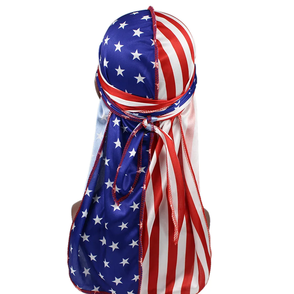 Custom Printed Extra Long-Tail Designer Doo Rag Silk Satin Velvet ...