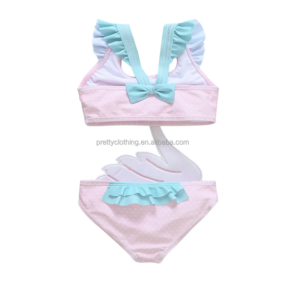 Customization Girls Swimwear Kids One Piece Hat Infantil Baby Swimsuit ...