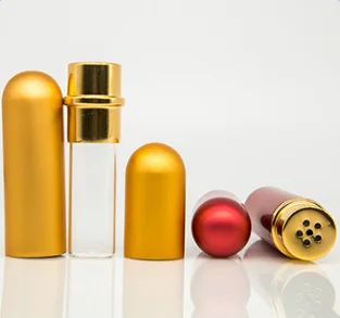 In Stock 5ml Metal Shell Sliver Gold Red Green Refillable Essential Oil ...