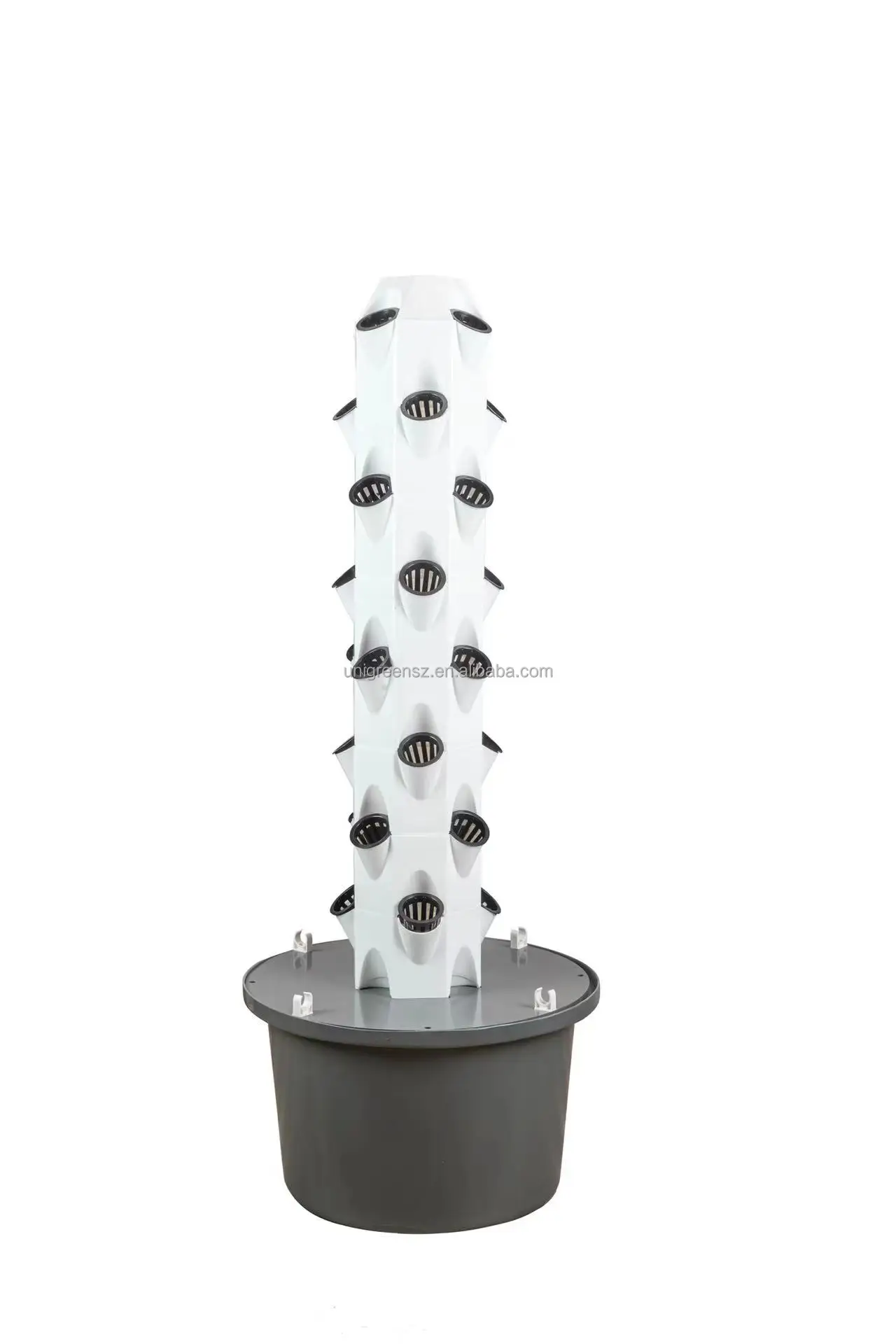 Hydroponic System 48 Planting Holes Vertical Petal Tower With Led Grow ...