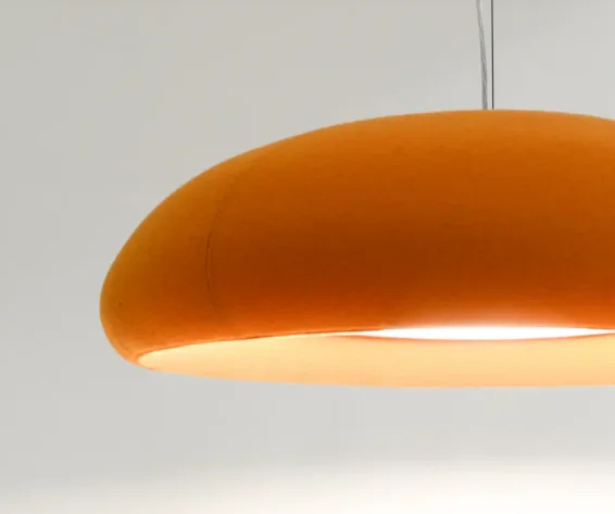 Modern Semi-dome Shaped Customized LED Fabric Decorative Pendant Light ...