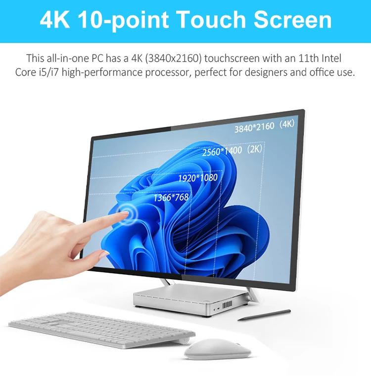 Vtex All-in-One Gaming Desktop PC, 27" & 32" Touch Screen