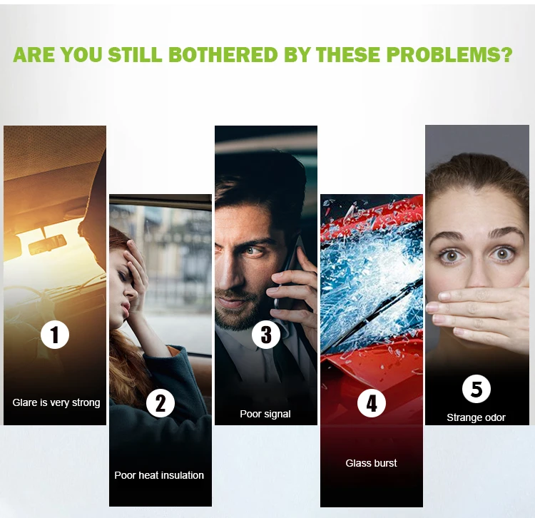 Heat Rejection Car Tinted Window Film Solar UV Rejection Heat Resistant ...