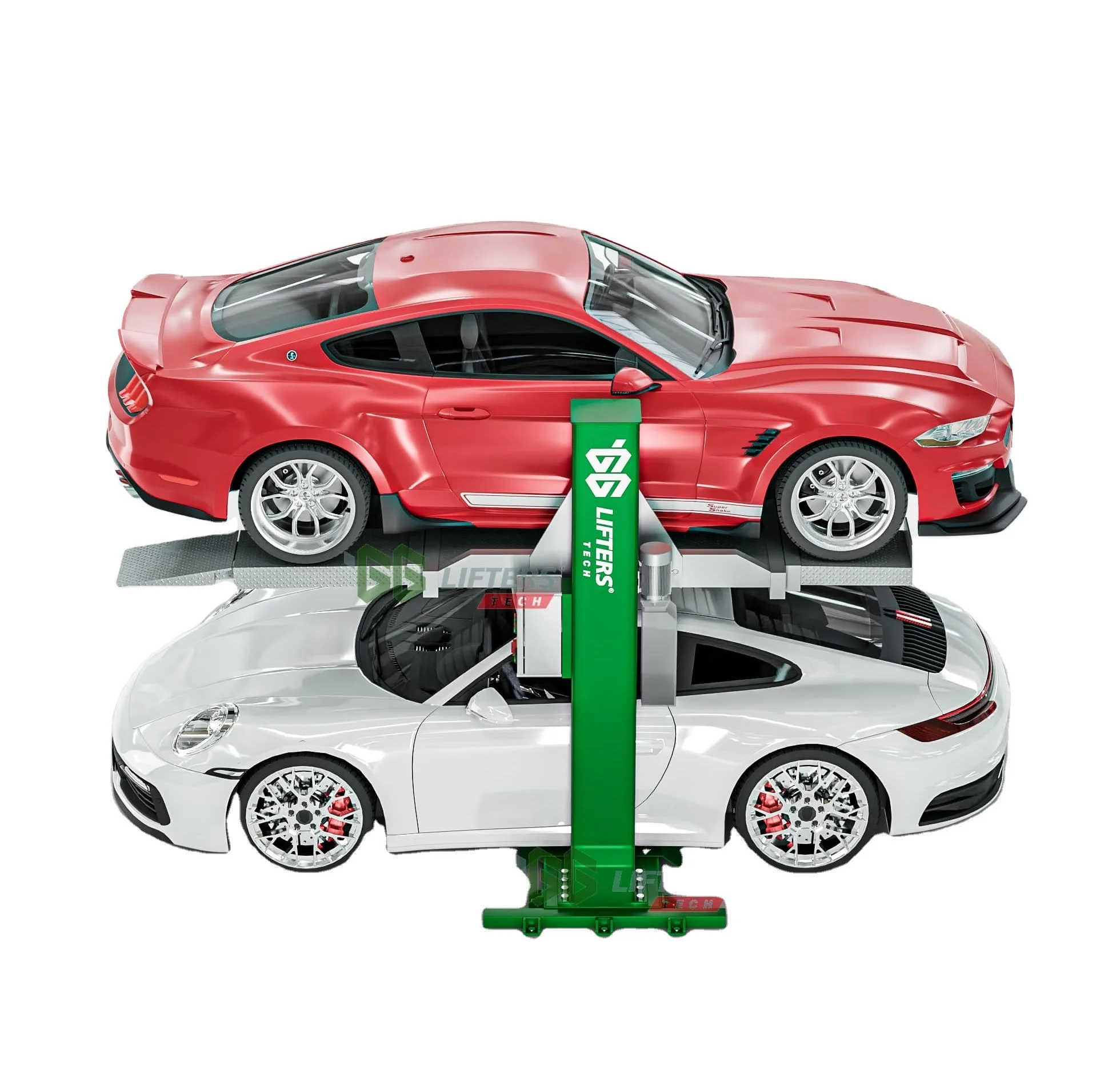 Single Post Car Parking Lift | Compact Auto Elevator for Garage ...