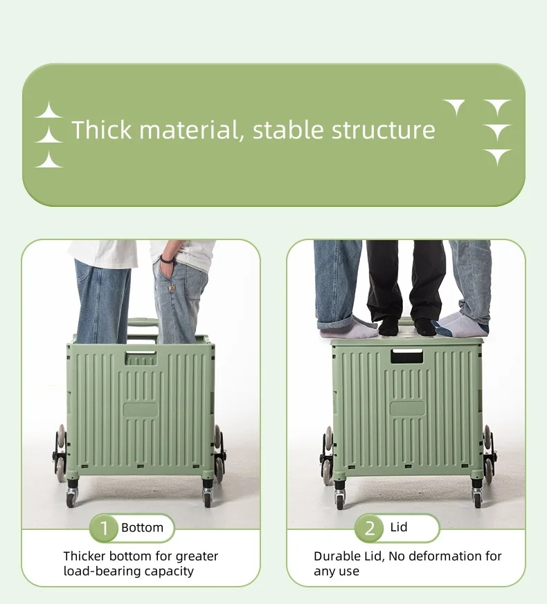 Modern Multi-Functional Foldable Plastic Trolley Case Rectangle Design ...