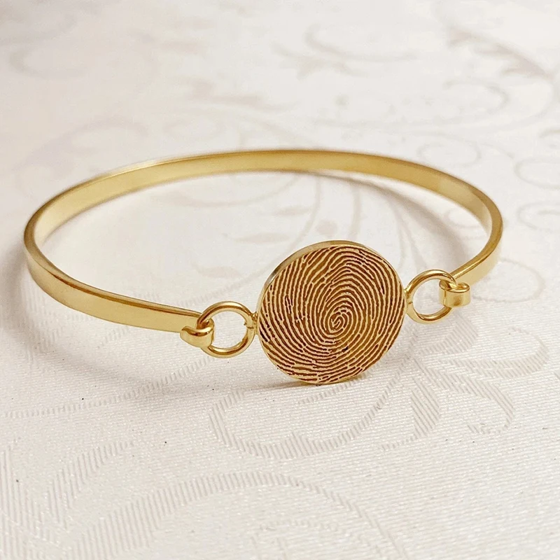 Stainless Steel 18k Gold C Shape Wire Cable Thin Cords Fingerprint ...