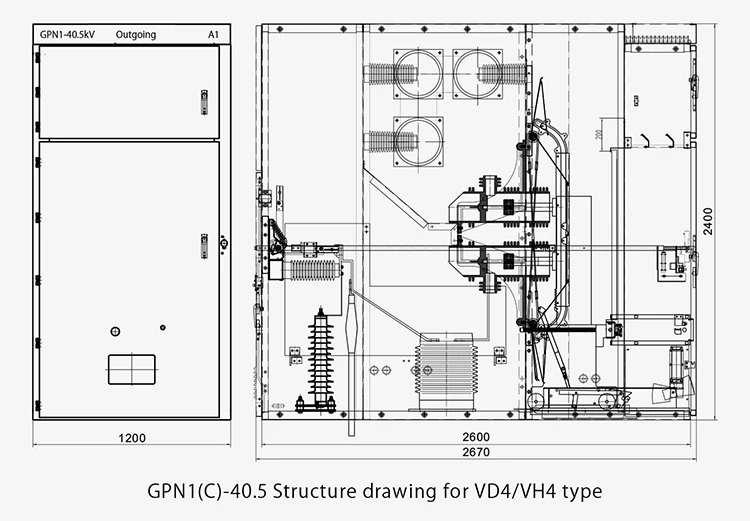 GPN1 36kV 35kV 33kV Air Insulated Switchboard 1250A Medium Voltage ...